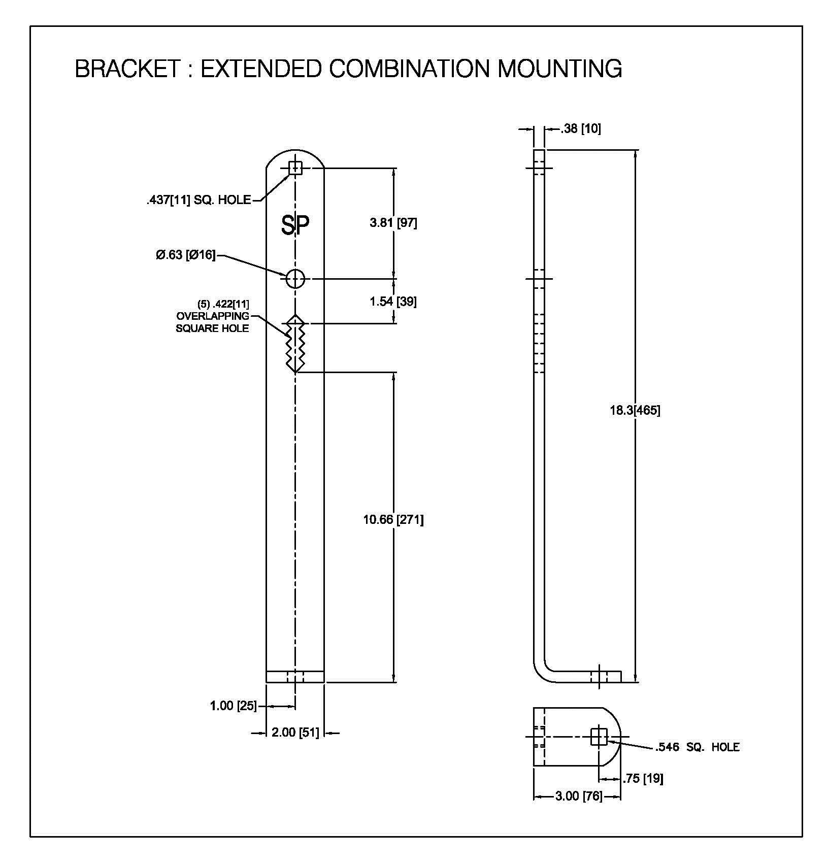 Bracket: Extended Combination Mounting :: Slacan